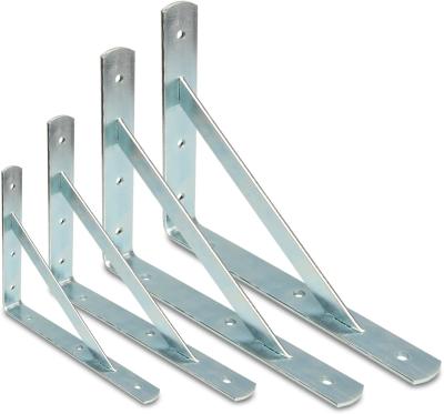 China Ruimtebesparende zilveren driehoek drop down rekbeugels voor 4-6 mm dikte wandmontage Te koop