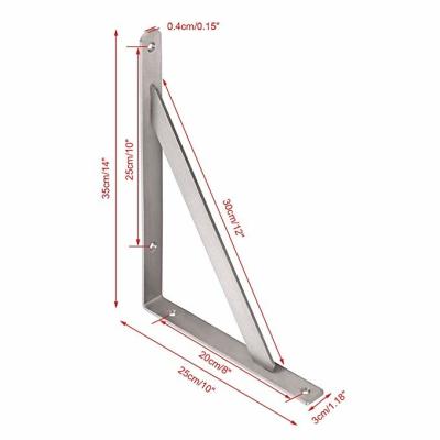 Cina Spazio risparmio Triangolo d'argento Drop Down bracket scaffale per 4-6 mm di spessore montaggio a parete in vendita
