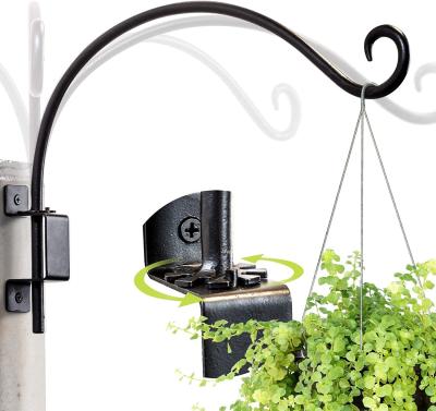 China Standaard zwarte draaiende plant haak voor hangende bloemen mand wind klokkenluchter en meer Te koop