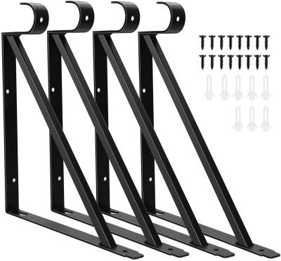China 15 * 9 inch muur gemonteerde plank beugels kleding hanger paal kast staaf steun beugel Te koop