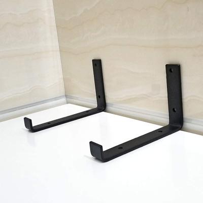 China Industriële drijvende plank bracket metalen plank brackets gietijzer geslepen gaten 12 wandmontage planken bracket Te koop