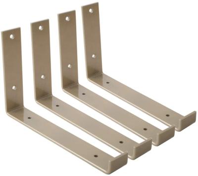 China Heavy Duty vintage plank bracket drop down dikker 12 inch ijzeren muur hangende drijver goud plank bracket Te koop