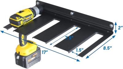 Cina Rack di stoccaggio per trapano e organizzatore di utensili elettrici contiene 4 batterie per trapano 430*216*51mm in vendita