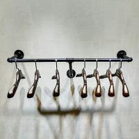 China Industrial Pipe Style Rolling Garment Rack for sale