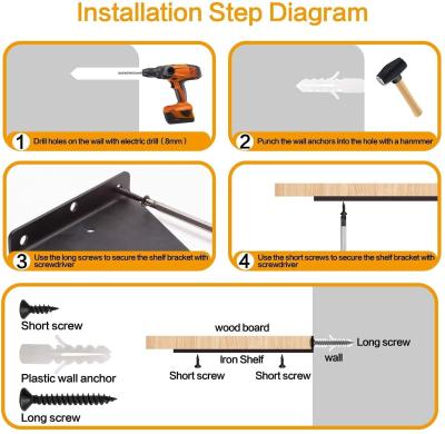 中国 DIY フローティング・シェルフ 壁マウント・ブレーキ 亜鉛塗装 浮き棚用シェルフブレーキ 販売のため