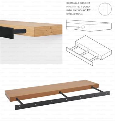 Cina 8'' lunghezza della canna porta scaffali nascosti bracciali di scaffali galleggianti per sostenere scaffali fissi in vendita