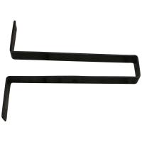 China Stylish Black Brushing Architectural Rustic Scaffold Board Strap Style Shelf Bracket for sale