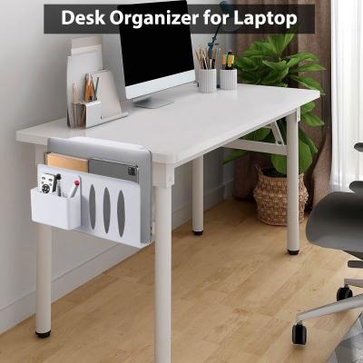 China Organizador de mesa de prata para computador portátil Prensador de prateleira de mesa tipo gancho gaveta de mesa de pé à venda