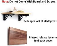 China Space Saving Collapsible Shelf Bracket Heavy Duty Folding Bracket for Table Work Bench for sale