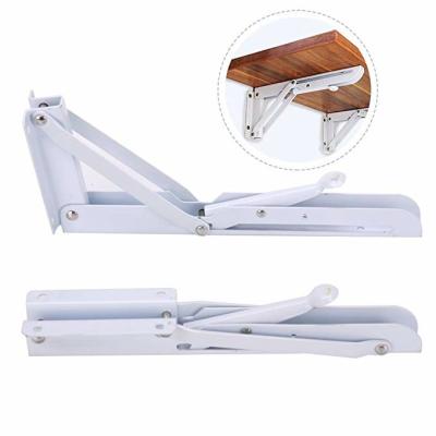 China Custom Triangle Spring Folding Shelf Locking Hinge Bracket for Wall Mounting in Silver for sale