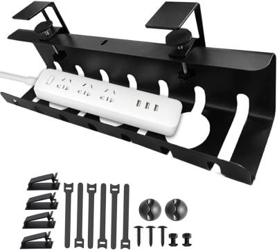 Cina Organizza i tuoi fili con Office Under Desk Cable Management Tray Nessun trapano necessario in vendita