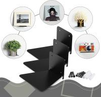 China Triangle Bracket Metal Wall Mounted Corner Bookshelf for Multipurpose Library Storage for sale