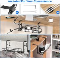 China Under Desk Wire Management with Custom Size Hook Type Cable Management Compartment for sale