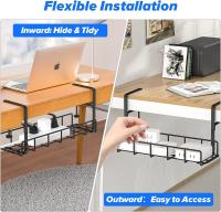 China Under Desk Wire Management with Custom Size Hook Type Cable Management Compartment for sale