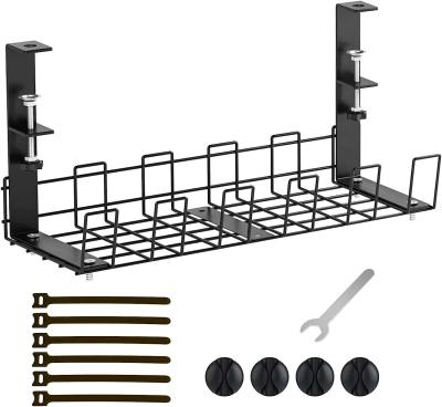 China La organización del alambre de la sala de estar se ha simplificado con la bandeja negra de gestión de cables debajo del escritorio en venta