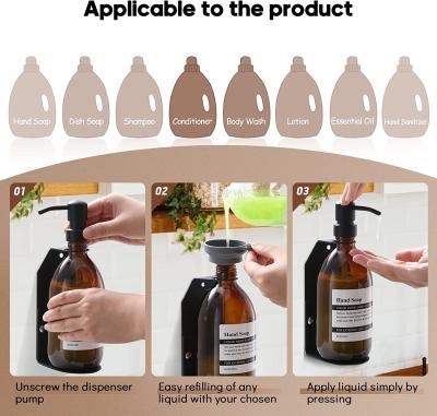 Cina Portatore di dispensaio di sapone a montaggio a parete regolabile in altezza per bottiglie ricaricabili in vendita