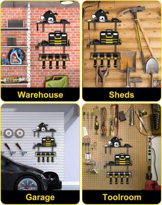 Cina Garage Storage Pegboard Power Tool Organizer con design regolabile in acciaio al carbonio in vendita
