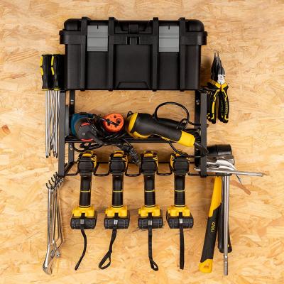 Cina Garage Storage Pegboard Power Tool Organizer con design regolabile in acciaio al carbonio in vendita