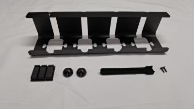 China Rack de armazenamento de arame ajustável de 3 buracos, de nível único, preto, oval, para eficiência sob a mesa à venda