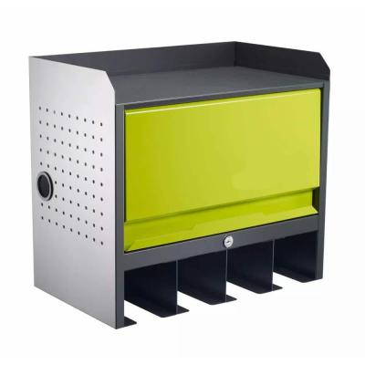中国 3層のユーティリティラックと4つのドリルスロットを持つ壁掛けのペグボード電動工具オーガナイザー 販売のため