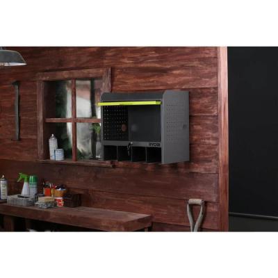 中国 3層のユーティリティラックと4つのドリルスロットを持つ壁掛けのペグボード電動工具オーガナイザー 販売のため