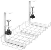 China Silver Iron Wire Design Under Desk Cable Management Tray for Adjustable Cord Control for sale