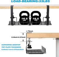 China Silver Iron Wire Design Under Desk Cable Management Tray for Adjustable Cord Control for sale