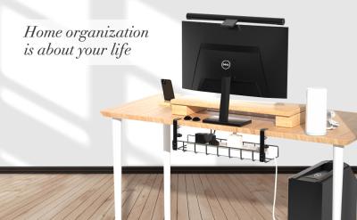 China Clip-On Mesh Design Cable Management Tray met een hoge capaciteit voor staande bureaus onder het bureau Te koop