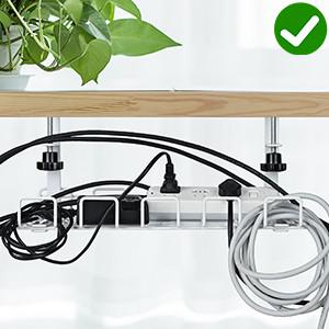 China Clip-On Mesh Design Cable Management Tray met een hoge capaciteit voor staande bureaus onder het bureau Te koop