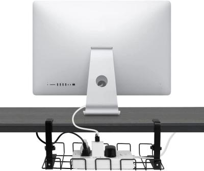 中国 メタルと固定サポート構造のクランプとデスクトップコード管理トレイの下 販売のため