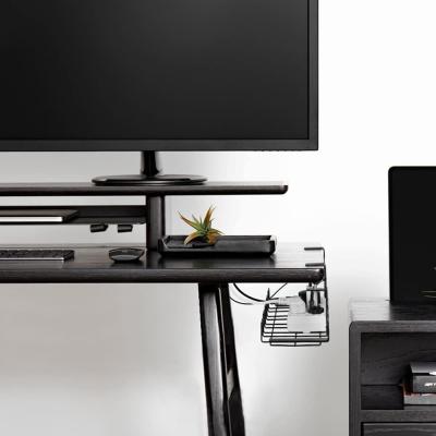 中国 メタルと固定サポート構造のクランプとデスクトップコード管理トレイの下 販売のため