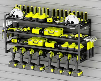 Cina Portatore di utensili elettrici a cartone organizzato 8 Perforazione a parete montato 4 strato scaffale di stoccaggio pesante in vendita
