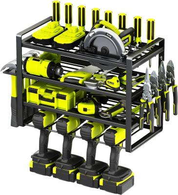 Cina Pegboard organizzatore di attrezzi elettrici 4 strati Organizzatori di attrezzi da garage Racco di stoccaggio in vendita