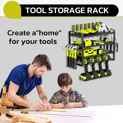 Cina Pegboard organizzatore di attrezzi elettrici 4 strati Organizzatori di attrezzi da garage Racco di stoccaggio in vendita