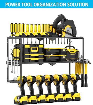 Cina Tipo di tessuto Pegboard Organizzatore utensili elettrici Rack di stoccaggio utensili con 7 trapano senza fili in vendita