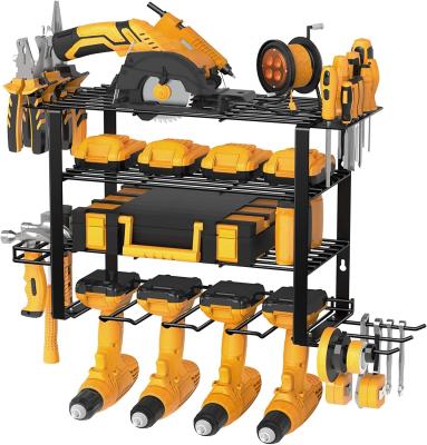 Cina Organizzatore di utensili elettrici a pianta di tipo di fibra pegboard 4 strati ripiano utensili metallici montaggio a parete in vendita