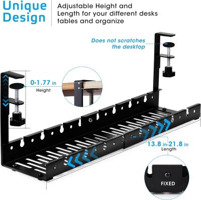 Cina No Drill Under Desk Cable Management Tray 21,7