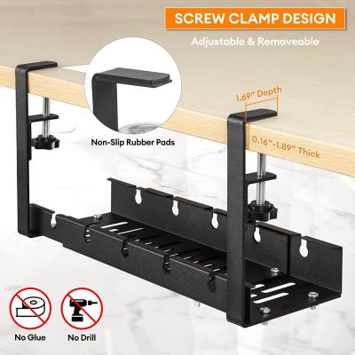 Cina No Drill Under Desk Cable Management Tray 21,7