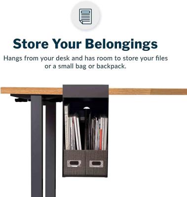 China Rectangle Solid Top Verticaal Hangende Laaier Korf Schrijftafel Onder Kasten Boekenplank Organisator Te koop