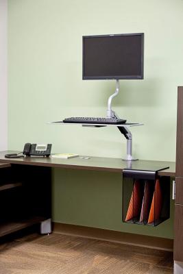 China Rectangle Solid Top Verticaal Hangende Laaier Korf Schrijftafel Onder Kasten Boekenplank Organisator Te koop