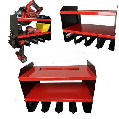 Cina Strumenti elettrici Garage Organizer Montaggio a parete Stazione di ricarica senza fili Perforazioni Rack Saw Box di stoccaggio in vendita