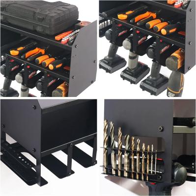 Cina Garage strumento elettrico senza fili pegboard organizzatore gancio con 2 scaffale senza fili per l' immagazzinamento in vendita