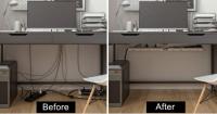 China Under Desk Cable Management Tray Wall and Ceiling Mounting for Easy Cable Organization for sale