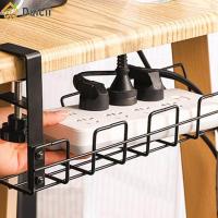 China Streamlined Wire Management Under Desk Shelf with Screw Non-folding Rack for sale