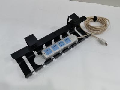 Cina 430x100x100mm Cable Management Tray organizzatore d'argento robusto acciaio nero per ufficio in vendita