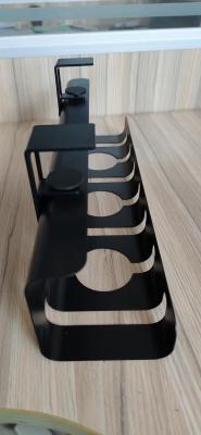 Cina 430x100x100mm Cable Management Tray organizzatore d'argento robusto acciaio nero per ufficio in vendita