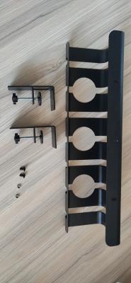 Cina 430x100x100mm Cable Management Tray organizzatore d'argento robusto acciaio nero per ufficio in vendita