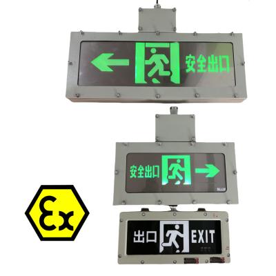China Explosion Proof Emergency Exit Light Flameproof IECEx rated Ex d IIC for industrial Zone 1 Zone 21 Hazardous Areas for sale