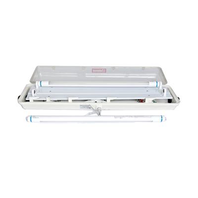 China 50000hours Working Life Time Explosion Proof Fluorescent Light Ex Mark Ex Db Eb IIC T6 Gb 2*18w/2*36w For Hazardous Zones for sale