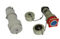 China Explosion Proof Plug and Socket 63A IP66 Brass Coating Silver Core 220/380VAC for sale